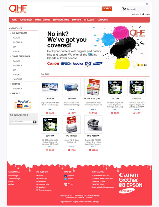 Cheap Original Ink Toner Singapore, Free Ink Toner Delivery